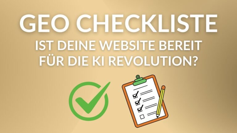 GEO Checkliste Ist deine Website bereit für die KI Revolution ...